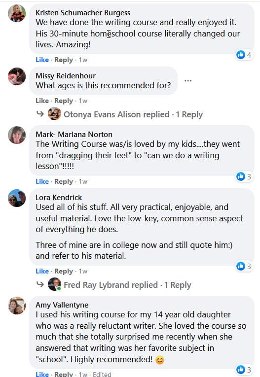 Homeschool Writing Course